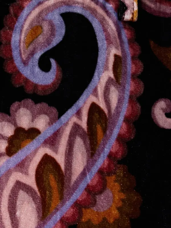 Etro Paisley-print Velvet Straight-leg Pants