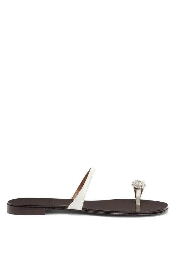 GIUSEPPE ZANOTTI Icon Ring Sandals - White