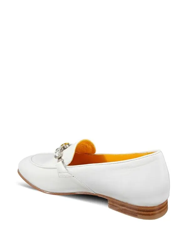 MADISON MAISON Jewelled Loafers - White