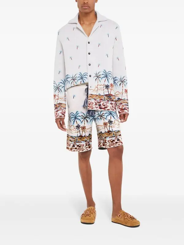 Alanui The Tale Of Hawaiian Shorts - Neutrals
