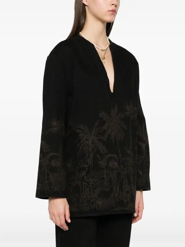 Alanui Jungle Toile De Jouy Blouse