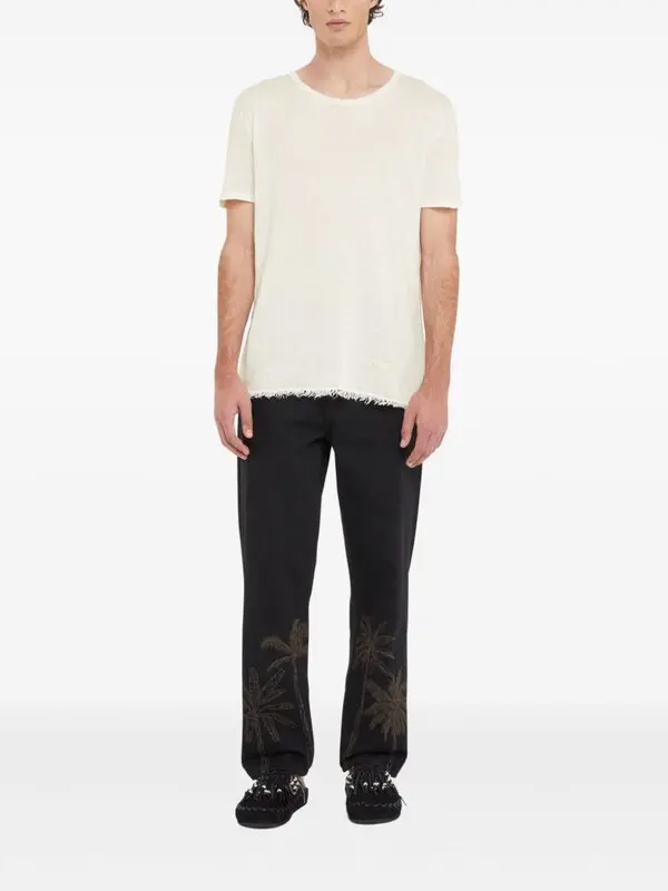 Alanui Linen Knitted T-shirt