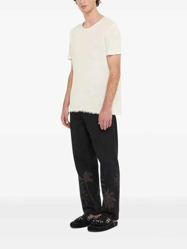 Alanui Linen Knitted T-shirt