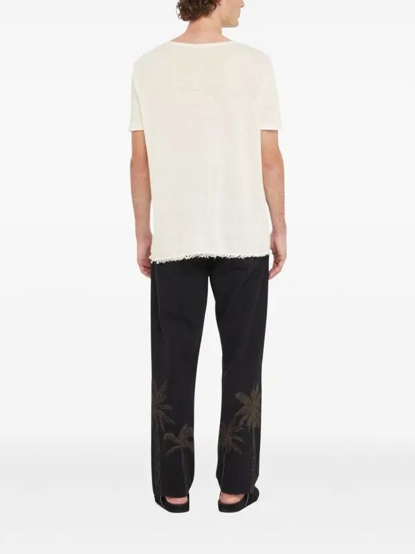 Alanui Linen Knitted T-shirt
