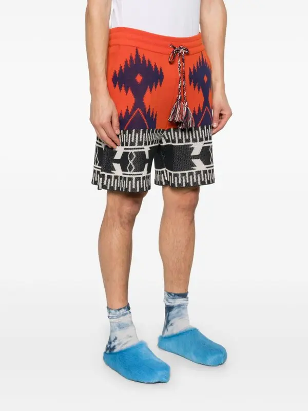 Alanui Icon Bermuda Shorts - Red
