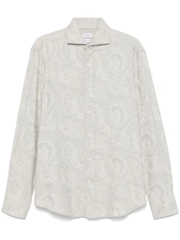 Brunello Cucinelli Paisley-jacquard Shirt