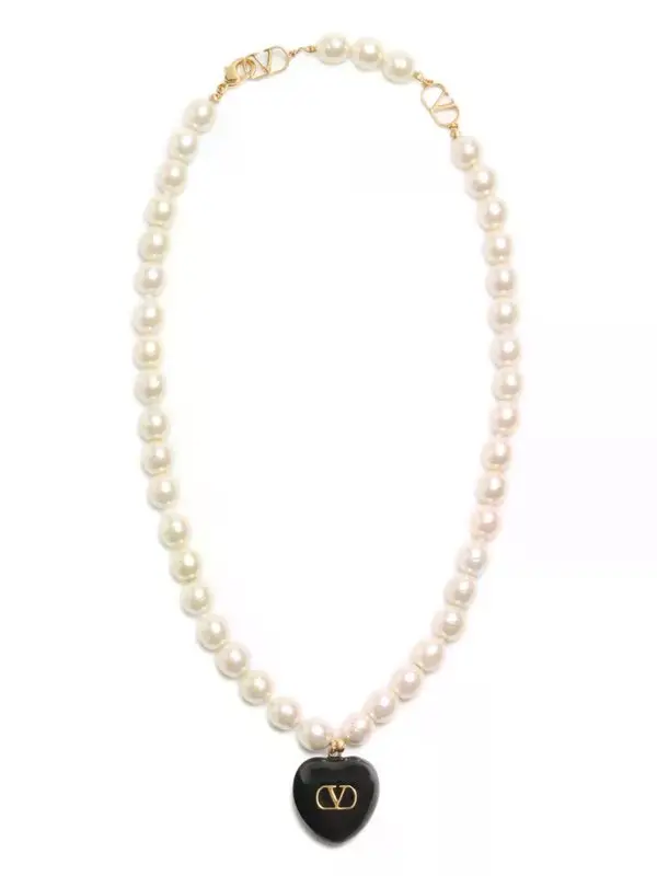 Valentino Garavani Coeur Royal Necklace - White