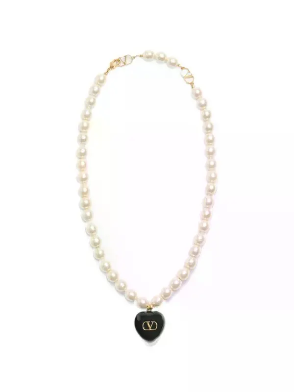 Valentino Garavani Coeur Royal Necklace - White