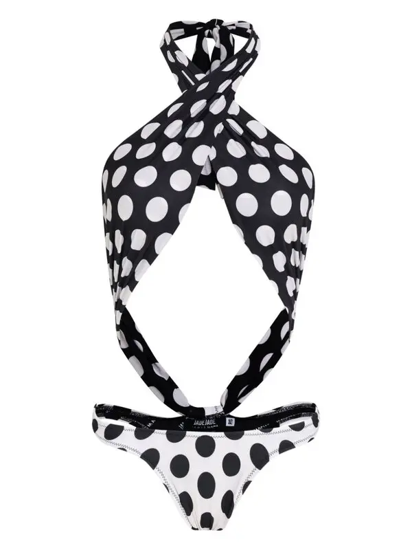AMIR SLAMA Polka-dot Swimsuit - Black