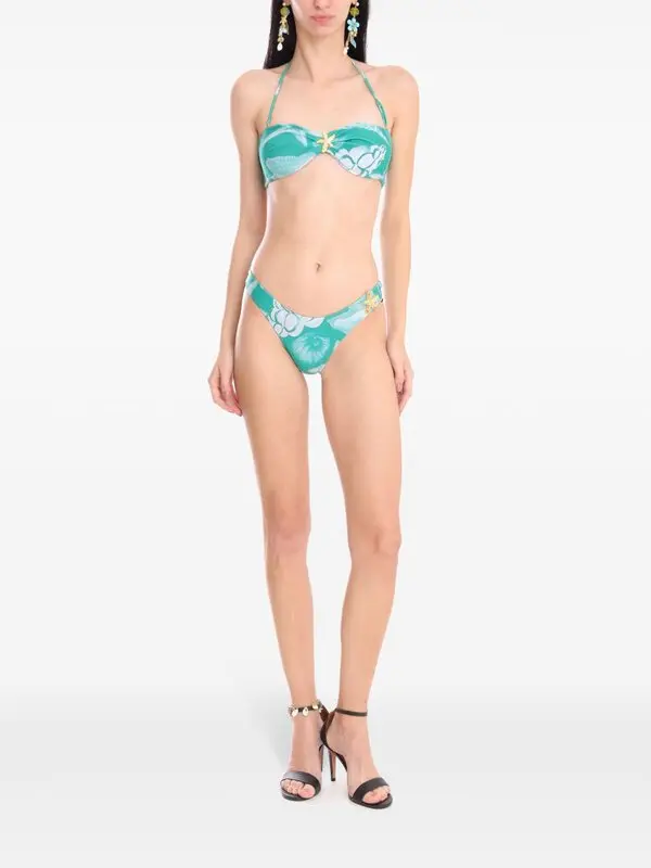AMIR SLAMA Shell-print Bandeau Bikini