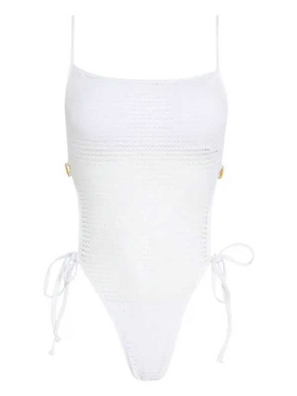 AMIR SLAMA Openwork One-piece Swimsuit - White