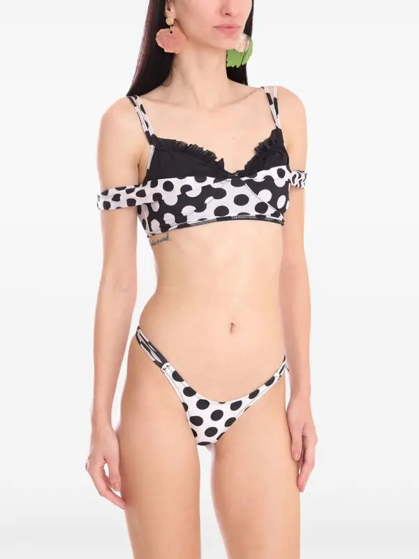 AMIR SLAMA Polka-dot Two-piece Bikini