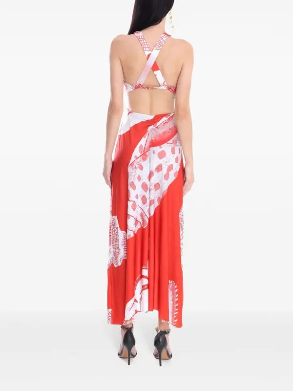 AMIR SLAMA X Jade Picon Cut-out Beach Dress