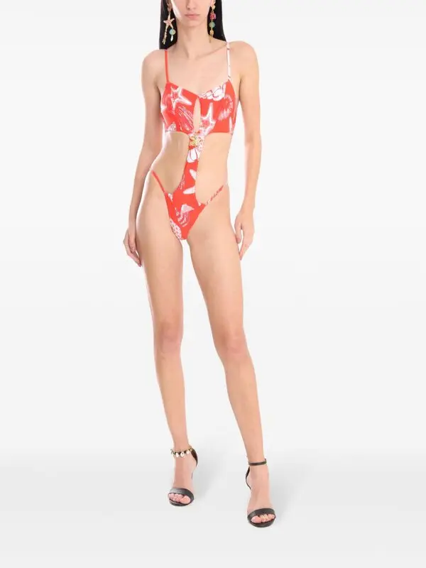 AMIR SLAMA Starfish-print Swimsuit