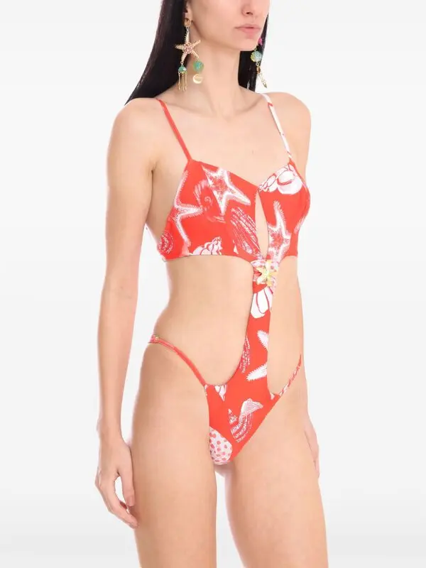 AMIR SLAMA Starfish-print Swimsuit