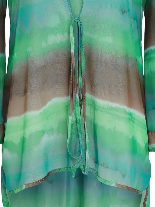 AMIR SLAMA X Jade Picon Tulle Beach Cover-up - Green