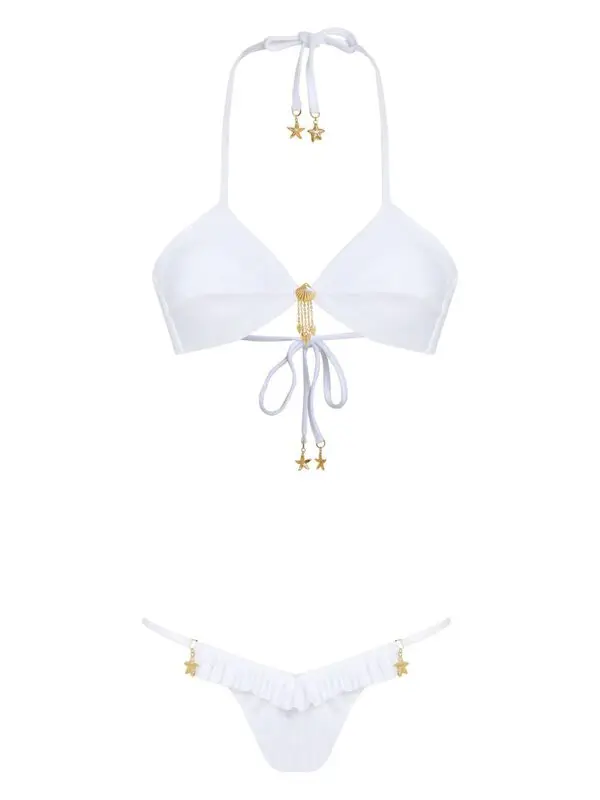 AMIR SLAMA Starfish-charms Bikini - White