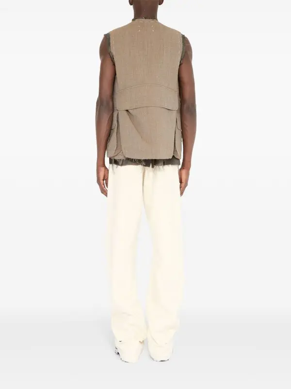 MAISON MARGIELA Cargo Wool Vest - Neutrals