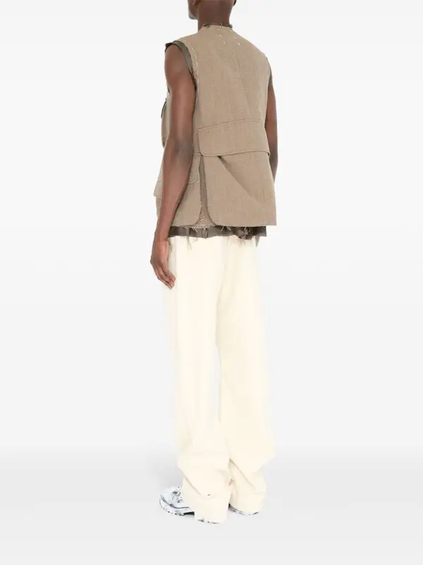 MAISON MARGIELA Cargo Wool Vest - Neutrals