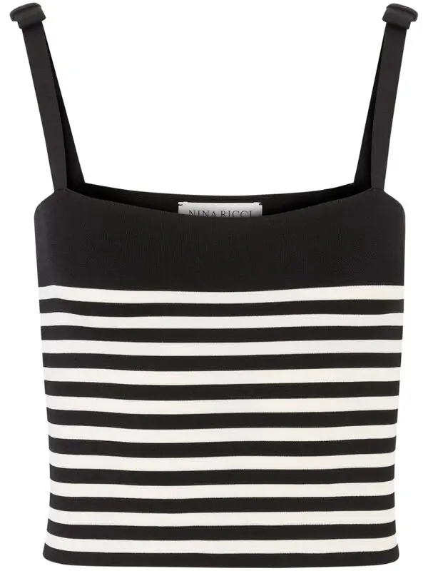 Nina Ricci Striped Knitted Tank Top