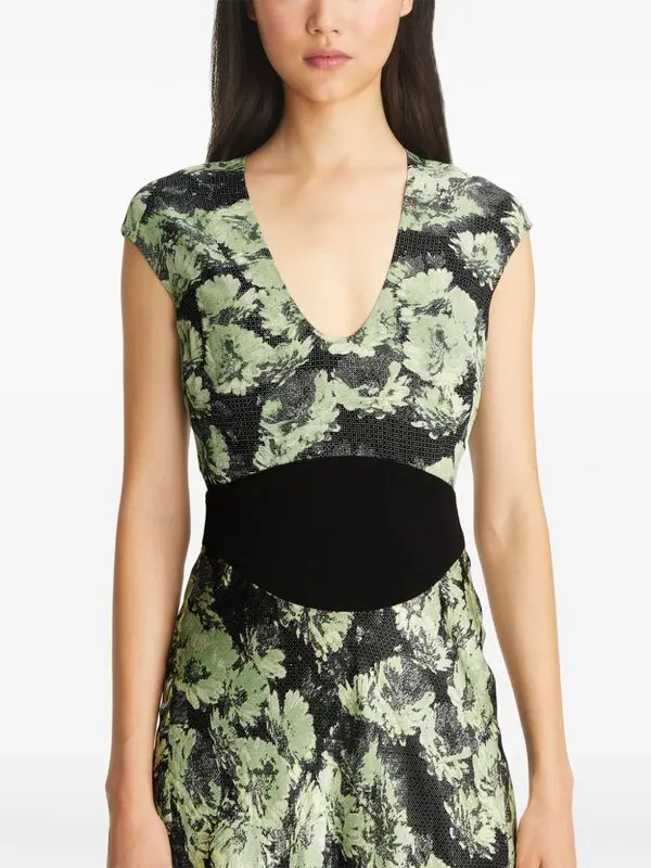 Tory Burch Floral-print Midi Dress