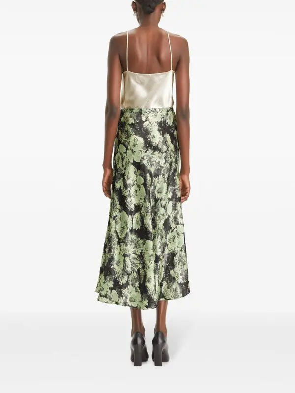 Tory Burch Printed Maxi Skirt - Green