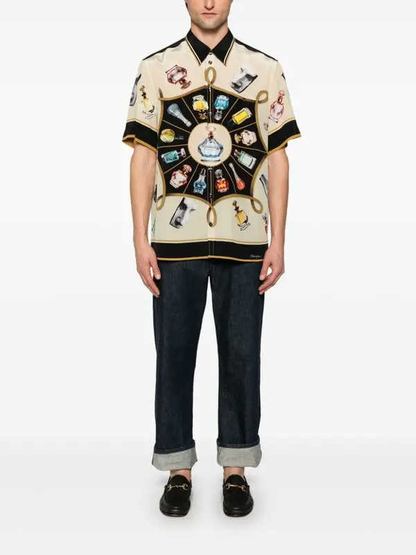 Dolce & Gabbana Printed Silk Shirt