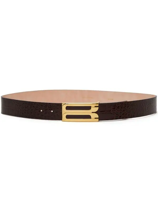 Victoria Beckham B Buckle Belt - Brown