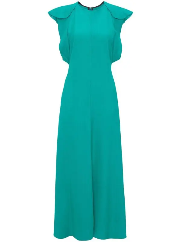 Victoria Beckham Folded Cap-sleeve Midi Dress