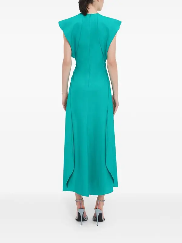 Victoria Beckham Folded Cap-sleeve Midi Dress