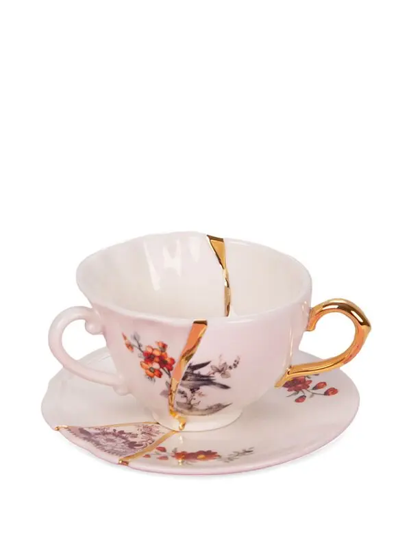 SELETTI Kintsugi Tea Cup And Saucer Set