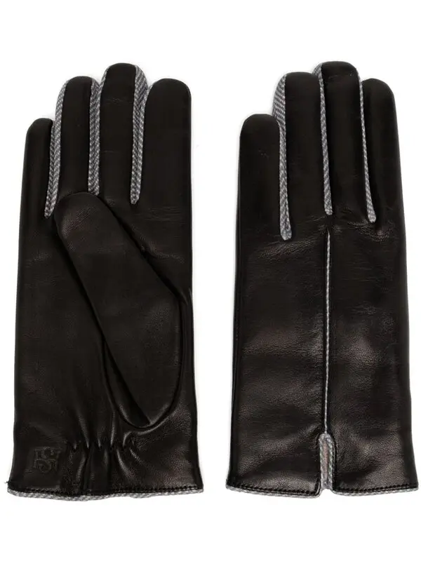 HANDSOME STOCKHOLM Statement Herringbone Gloves - Black