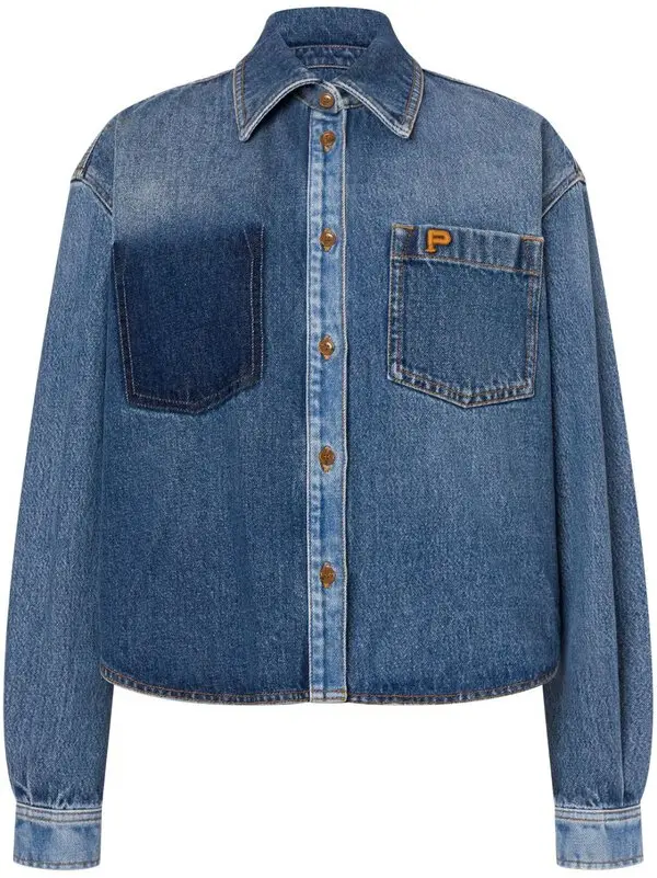 Philosophy Di Lorenzo Serafini Cotton Denim Shirt - Blue