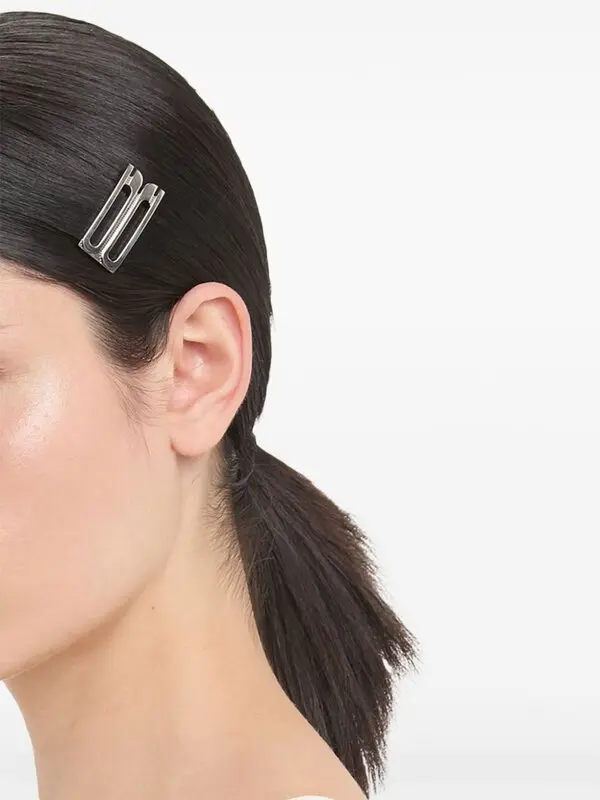 Victoria Beckham Logo Hair Clip - Silver