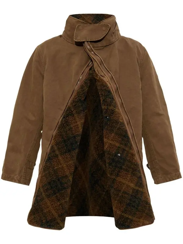 Burberry Cotton Parka With Detachable Warmer