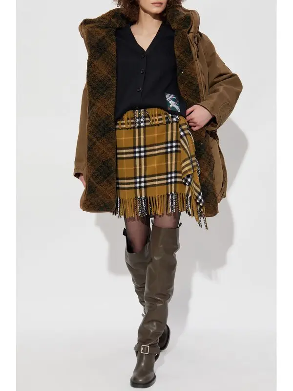 Burberry Cotton Parka With Detachable Warmer