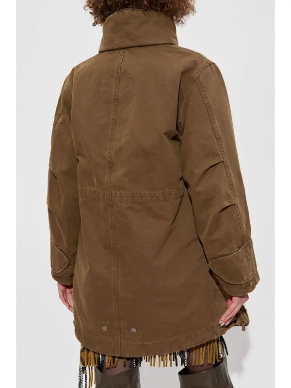 Burberry Cotton Parka With Detachable Warmer