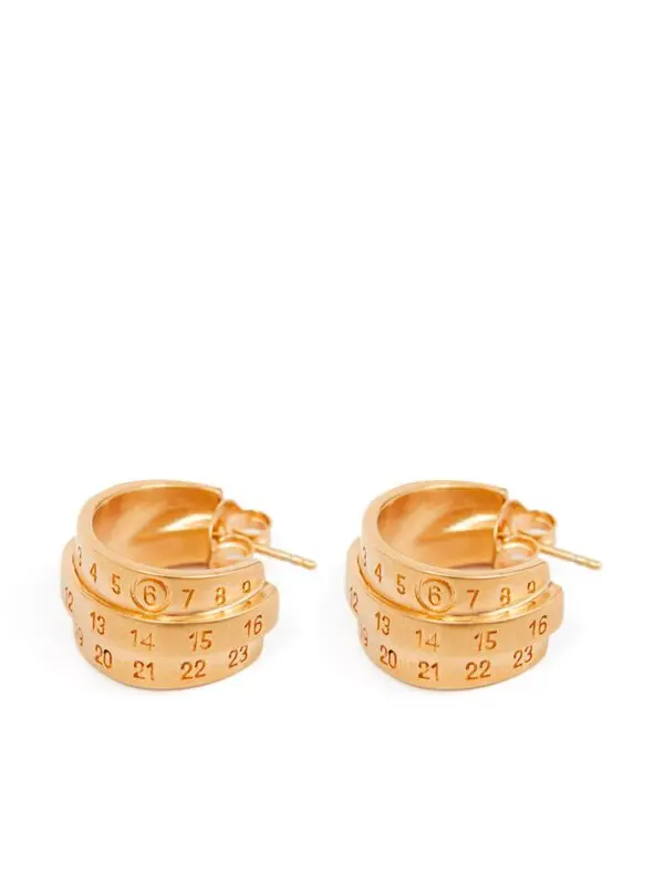 MAISON MARGIELA Triple-logo Earrings - Gold