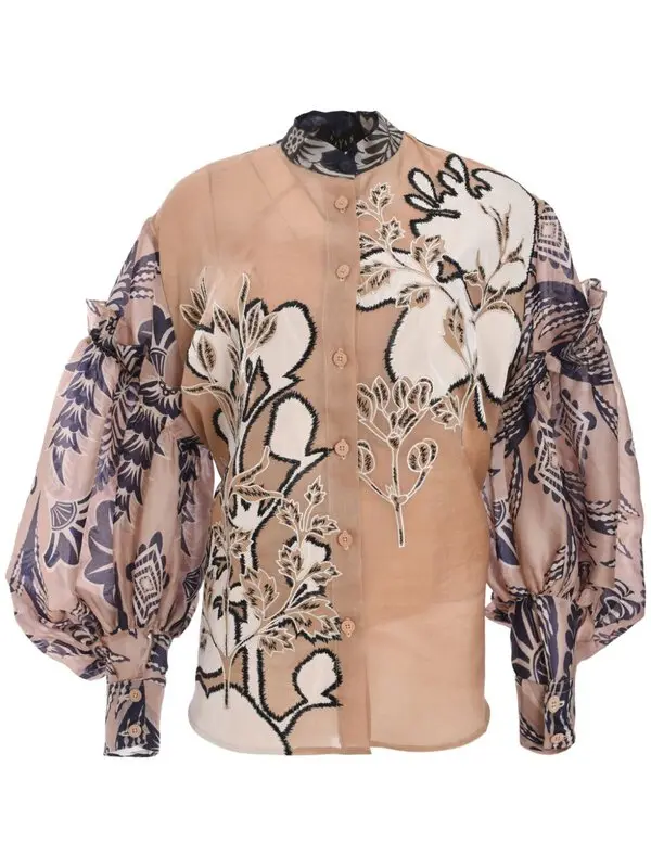 Biyan Printed Organza Shirt