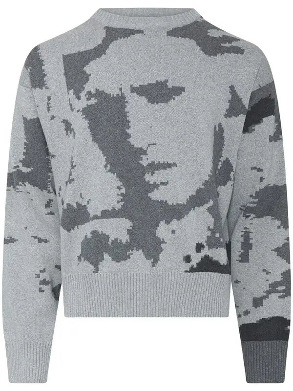 HELIOT EMIL Artwork-jacquard Sweatshirt - Grey