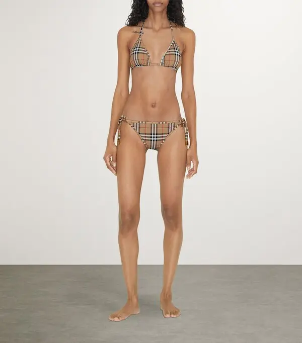 Burberry Check Triangle Bikini - Beige