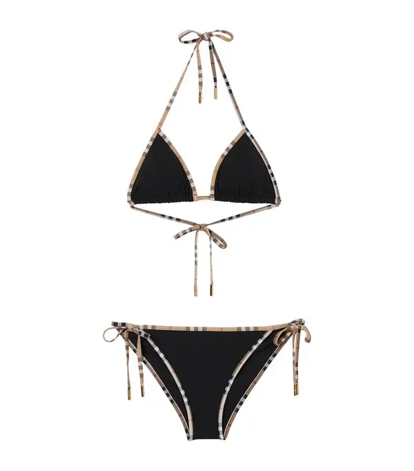 Burberry Check Trim Triangle Bikini