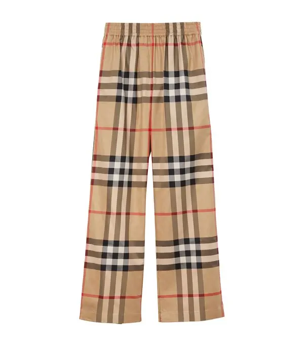 Burberry Cotton Check Trousers