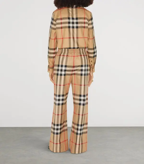 Burberry Cotton Check Trousers