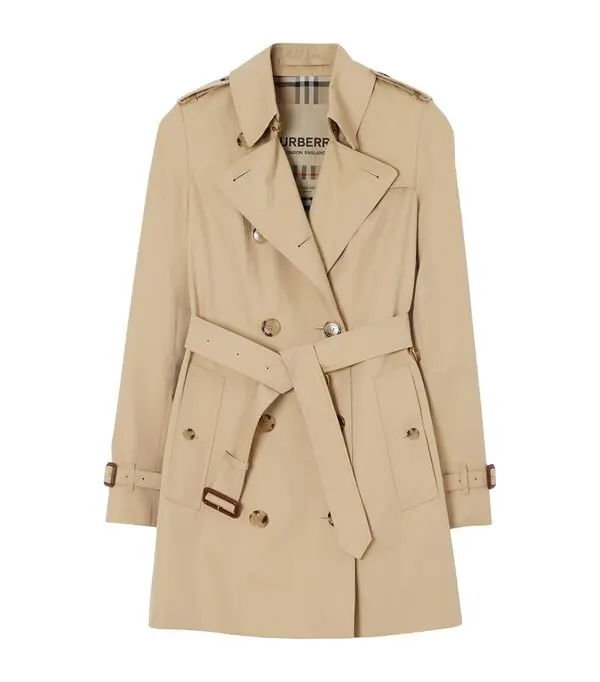 Burberry Gabardine Chelsea Short Trench Coat