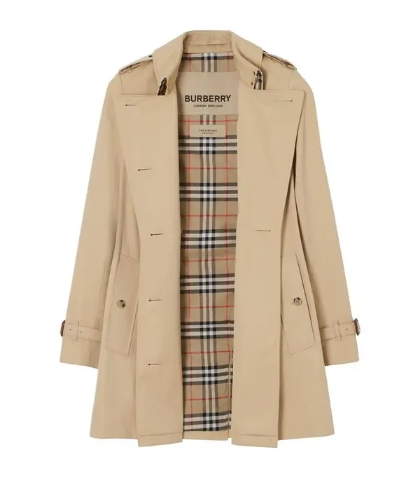 Burberry Gabardine Chelsea Short Trench Coat