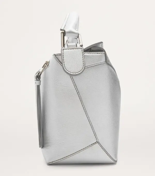 Loewe Small Puzzle Top-handle Bag - Silver