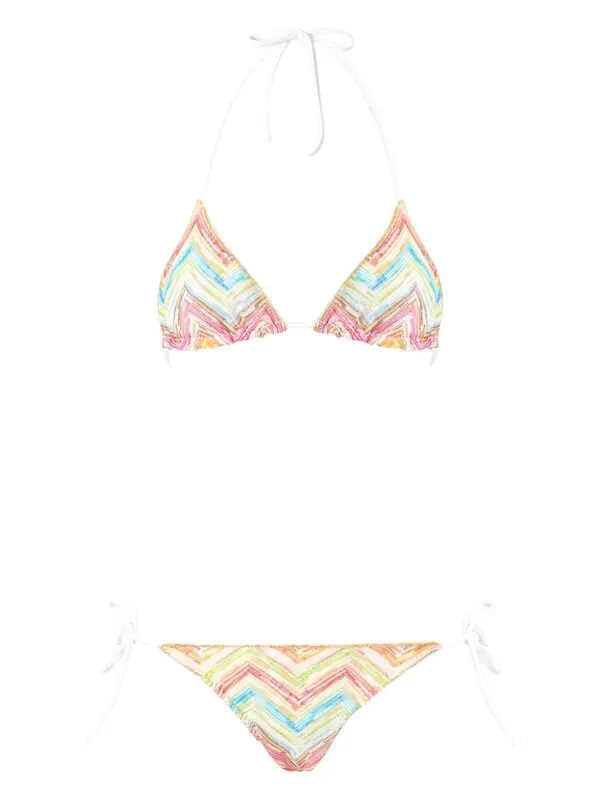 Missoni Zigzag-knit Bikini Set - White