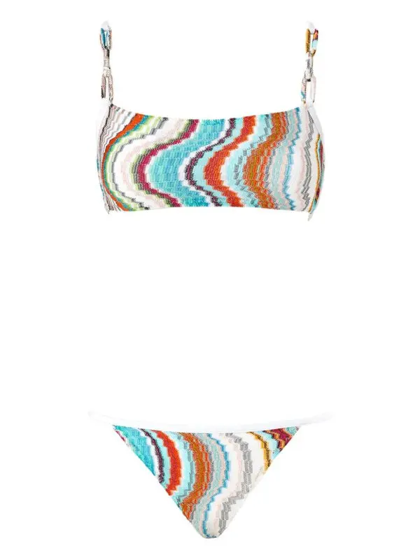 Missoni Zigzag Knit Bikini Set - Blue