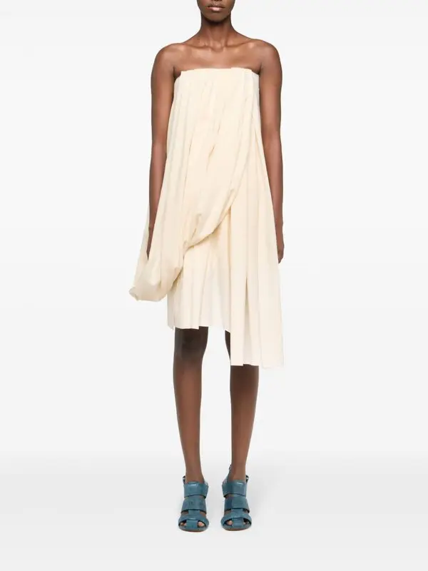 JW Anderson Draped Bustier Dress - Neutrals